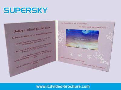 Cina commutatore LCD del magnete della carta dell'opuscolo 256MB del × 50mm di 90mm video con lo schermo di HD in vendita