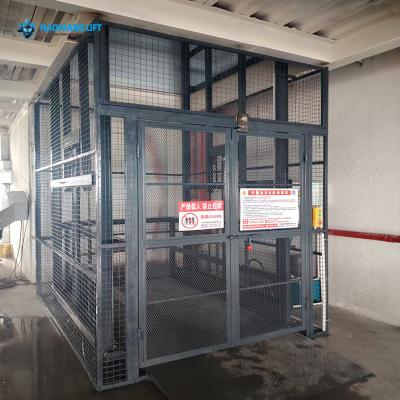 China Outdoor Hydraulic Cargo Lift Platform Freight Elevator High Duty Fortified Steel for sale