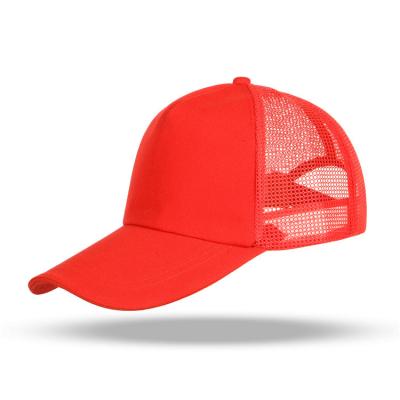 Cina tela respirabile del cotone di colore rosso dello SGS di Mesh Caps Embroidery di baseball di 60cm in vendita