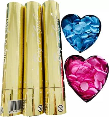 Κίνα Blue Pink Party Confetti Popper Baby Shower Confetti Shooter For Gender Reveal προς πώληση