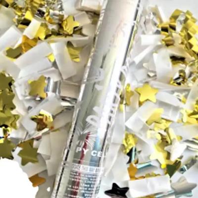Κίνα Χρυσό Μεταλλικό Πάρτι Popper Λευκό Confetti Cannon Πάρτι Halloween Popper προς πώληση