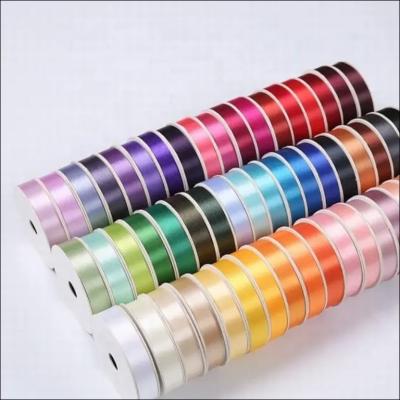 Polyester décoration ruban cadeau satin 10 mm 100 mm rouleau sur mesure pour l'emballage de Noël