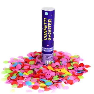 Κίνα Πυροβόλο Poppers 20cm κομφετί γιορτής γενεθλίων εγγράφου κύκλων για τη διακόσμηση προς πώληση