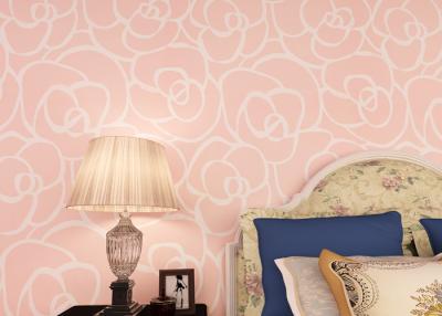 Cina Carta da parati smontabile moderna floreale rosa-chiaro, carta da parati contemporanea della camera da letto in vendita