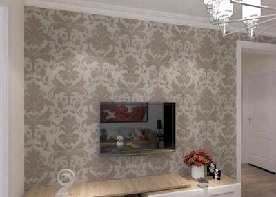 Cina Carta da parati floreale classica moderna tessuta non per la decorazione domestica 0.53*10m in vendita