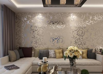 Cina modello di fiore d'annata tessuto non della carta da parati di 0.7*8.4m Brown retro in vendita