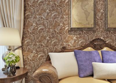 Cina Lo stile classico ha impresso la carta da parati lavabile del vinile con colore del cioccolato, iso del CE compiacente in vendita