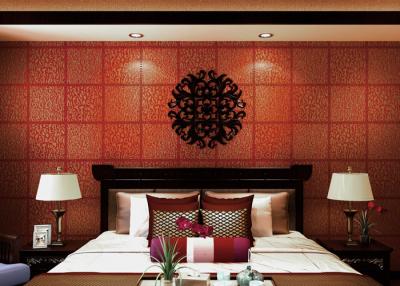 Cina Plaid rossi che bronzano i rivestimenti murali contemporanei a casa che decorano carta da parati in vendita