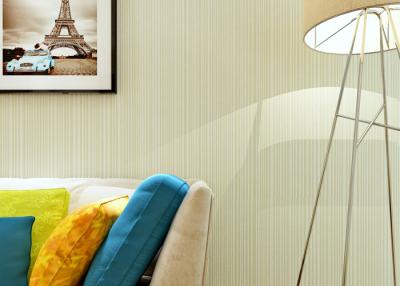 Cina Carta da parati di decorazione interna non tessuta, beige che si affolla carta da parati a strisce per i saloni in vendita