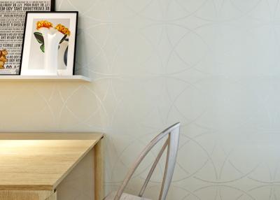 Cina Carta non tessuta di Wallcovering di beige, carta da parati a strisce moderna per la camera da letto e salone in vendita