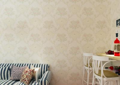 Cina Carta da parati europea di stile del modello floreale beige/rotolo non tessuto di Wallcovering 0.53*10m/ in vendita