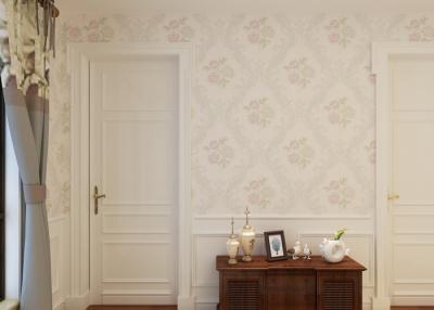 Cina Wallcovering non tessuto floreale beige del modello, interno che decora lo SGS CSA della carta da parati in vendita
