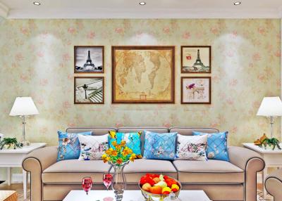 Cina Bella carta da parati stile country floreale domestica, Wallcovering non tessuto 0.53*10M in vendita