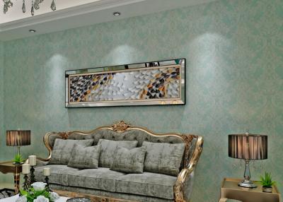 Cina carta da parati del salone della prova dell'acqua di 1.06*10m/carta da parati di decorazione interna, colore verde in vendita