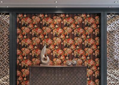 Cina Rivestimento murale lavabile della carta da parati/PVC del vinile della flora stile country per la camera da letto, in profondità impresso in vendita