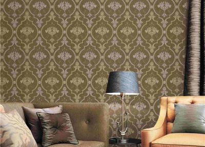 Cina Carta da parati lavabile 0.53*9.5M del vinile impressa stampa europea del damasco in vendita