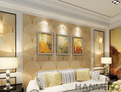 Cina Prezzi di colore del fornitore di Wallcovering della famiglia migliori della carta da parati beige della pelle scamosciata in 0.53*10M/Roll in vendita