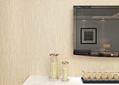 Cina Carta da parati contemporanea elegante beige del salone insonorizzata in vendita