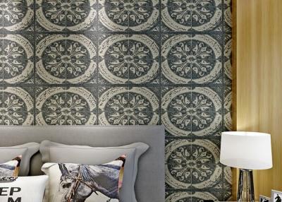 Cina Retro carta da parati nera d'annata della camera da letto di Wallcovering/0.53*10M del cerchio impermeabile in vendita
