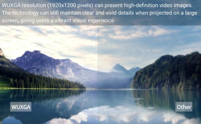 SMX projector displaying WUXGA resolution
