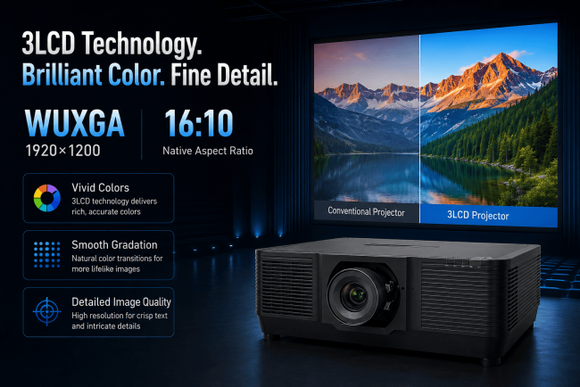 12000 Lumen 3LCD Laser Projector 3LCD Technology