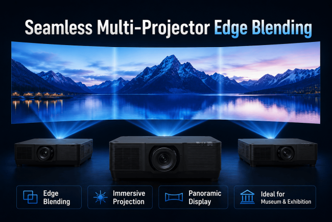 12000 Lumens Laser Projector Edge Blending for mapping