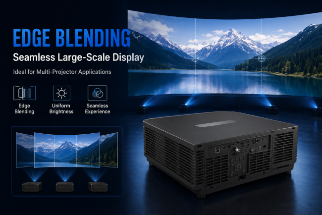 built in edge blending multi projector system