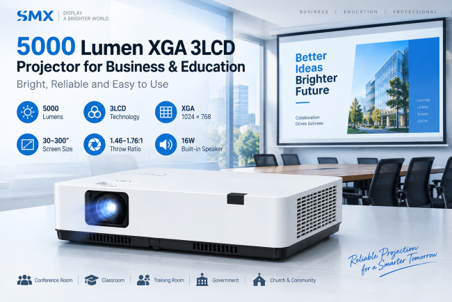 5000 lumen XGA 3LCD business education projector
