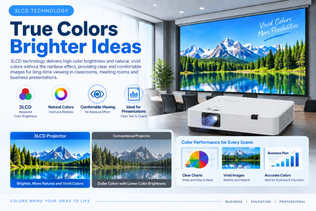 3LCD business projector color performance