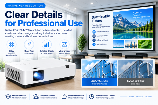 XGA 1024x768 business education projector