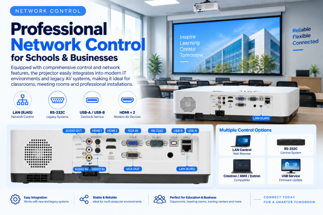 projector Crestron AMX PJLink network control