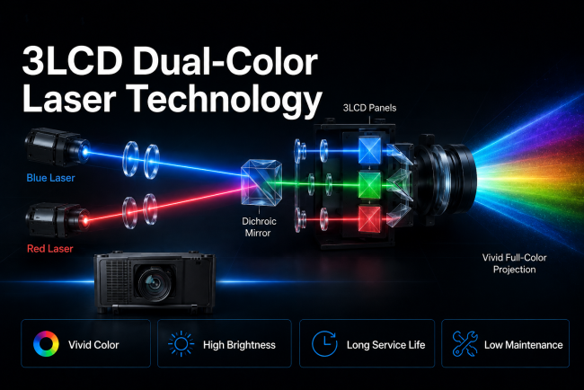 3LCD 1 inch panel professional large venue projector