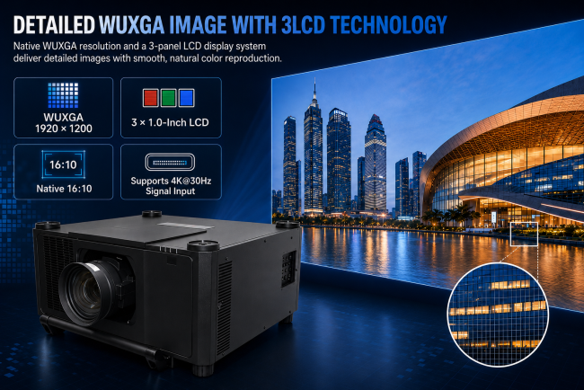 WUXGA 1920x1200 professional large venue projector