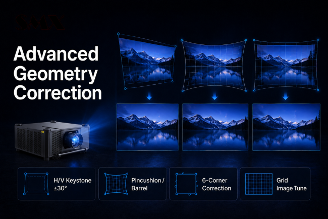 projector advanced geometry correction complex surface