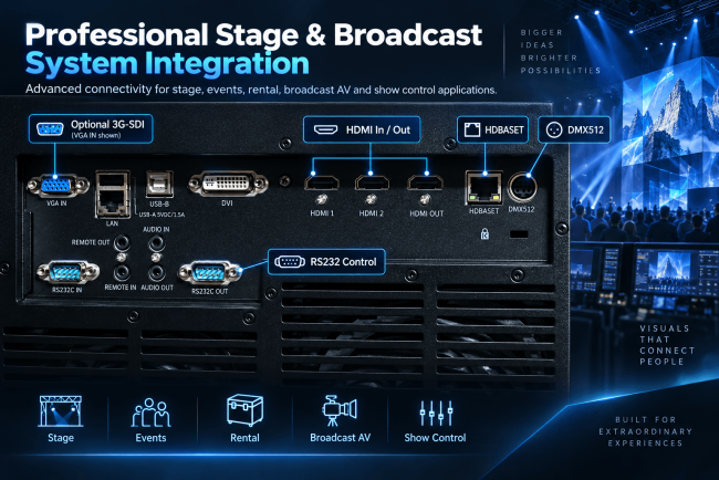 projector DMX512 3G-SDI HDBaseT professional integration