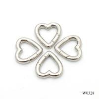 China Quality Stainless Steel Heart Shape Spring Ring Key Chain Clasp Carabiner Ring Snap Spring Clip for sale