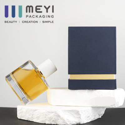 China Kosmetische Gläser der Glasflaschen-50ml und 100ml mit Deckeln quadrieren Form-Kasten zu verkaufen