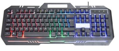 중국 금속 게임 키보드 104 키 FN+F1-F12 기능 LED 백라이트 게임 마우스 조정 가능한 DPI (500-1500) RGB 조명 판매용