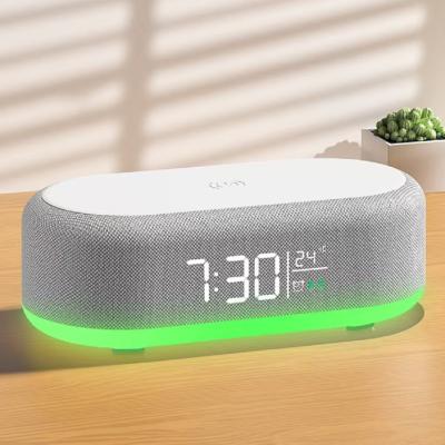 China ETEK Bluetooth 5.3 altavoz multifunción con pantalla de temperatura, reloj, batería de 1200mAh, carga inalámbrica de 15W, controlador de 5W de 52mm. en venta