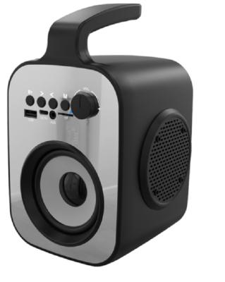 Cina Bluetooth Speaker, 11W di uscita, 3"+2"x2 driver, batteria 1200mAh, alloggiamento ABS nero, supporta Bluetooth/TF/FM/AUX/USB/Hands-free in vendita