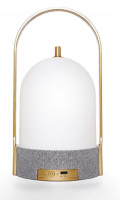 Cina 5W Bluetooth 5.0 altoparlante con luce a LED, batteria da 1500mAh, carica di tipo C, controllo tattile, tessuto ABS + tessuto, blu / oro / rosso / argento in vendita