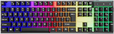 Cina Tastiera Gaming ETEK Cablata RGB LED, Materiale ABS, Retroilluminazione Arcobaleno, Opzione Metallo, Tasti Serigrafati, Nero in vendita