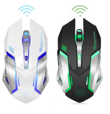 Cina Mouse wireless 2.4G a 6 pulsanti con batteria da 600mAh, modalità 3 DPI, ricaricabile tramite Micro USB, materiale ABS, nero/bianco in vendita