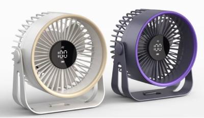 China Rechargeable Desktop Fan 2400mAh Battery 5 Speed Levels USB Charging ABS+PP Material White / Black for sale