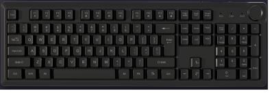 China ETEK Full-Size USB Wired Keyboard,448mm, ABS+Membrane, FN Function Keys, Silver Membrane, Black Keycaps for sale
