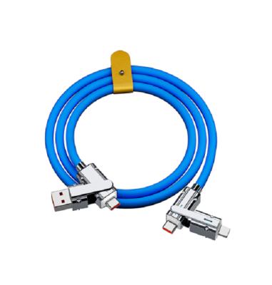 China ETEK 65W Fast Charging USB-C Cable,1M, 5-Core C to C/L, PVC+Zinc Alloy, Black/White/Blue/Orange for sale