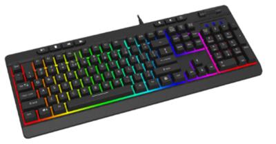 China RGB Backlit Mechanical Gaming Keyboard, 104-Key, FN Function, High Keycap Gap Lighting, 10M Click Life, 1.5M Cable for sale