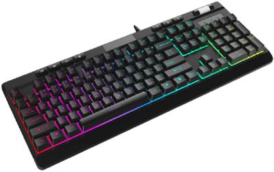 China ETEK RGB Gaming Keyboard,104 Keys, Multimedia, Adjustable Backlight, 1.5M Leather Wire, Black, 660g for sale