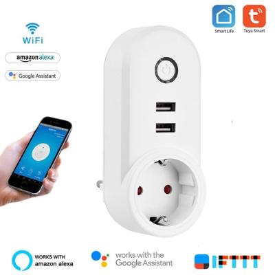 China Tuya 10A WIFI Smart Plug Socket 30M Wifi Controlled Power Outlet for sale