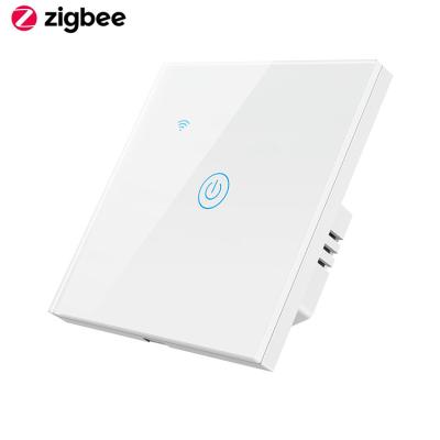 China 86×86mm Zigbee Light Switch FCC 1 Gang 2 Way Smart Switch Timer for sale